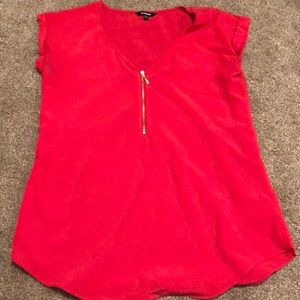 Express | Tops | Velvet Red Express Gramercy Blouse | Poshmark
